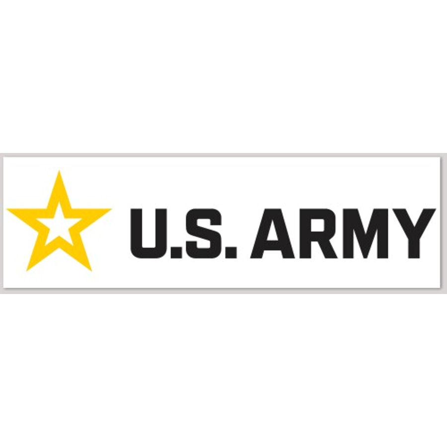 United States Army 2023 New Logo White - Bumper Sticker at Sticker Shoppe