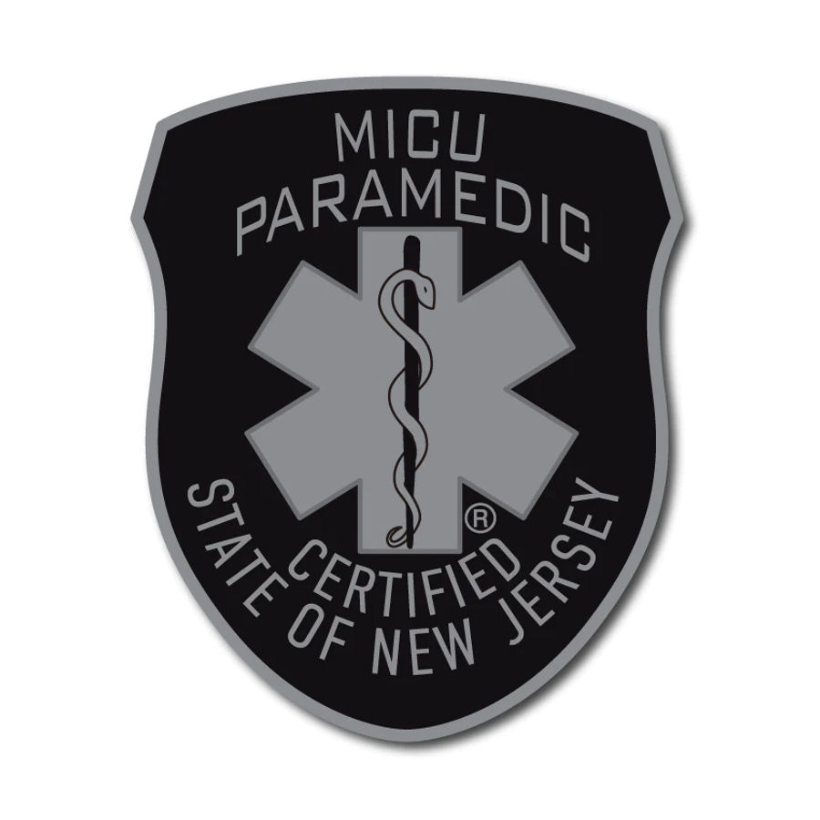 State Of New Jersey Certified MICU Paramedic Subdued - Vinyl Sticker at ...