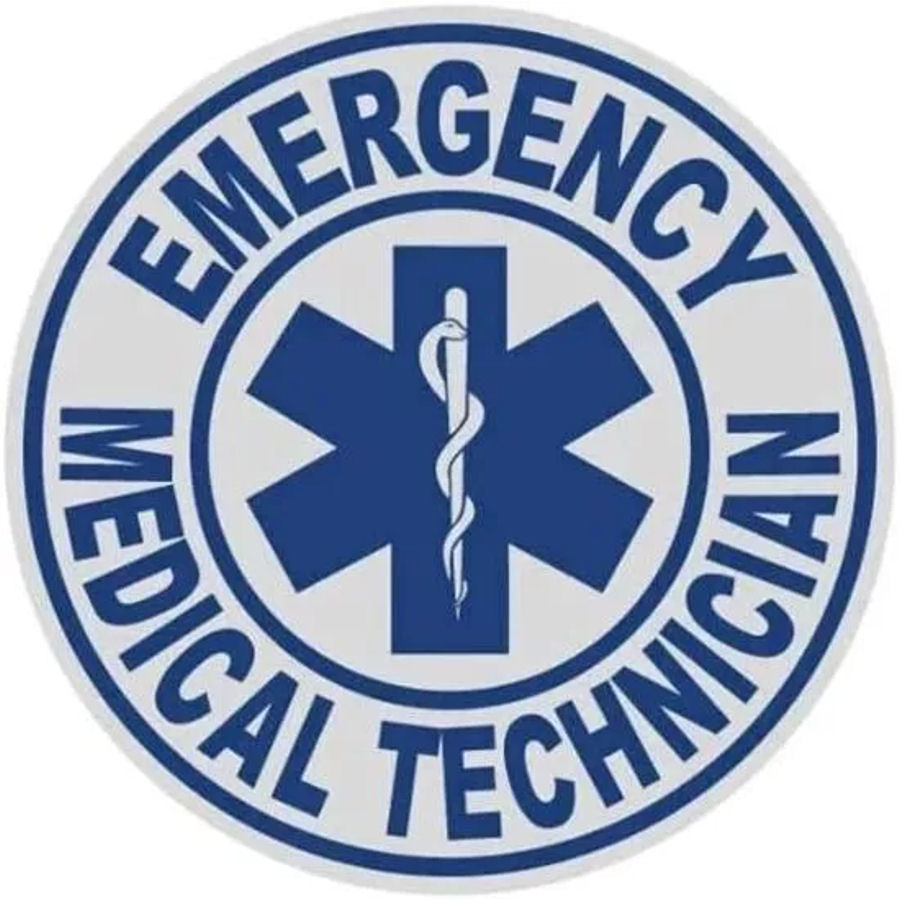 Emergency Medical Technicial EMT Round - Vinyl Sticker at Sticker Shoppe