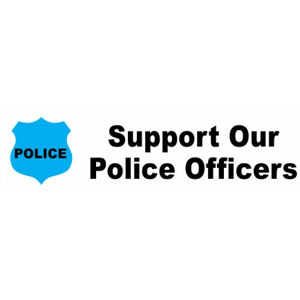 Support Our Police Officers - Bumper Sticker at Sticker Shoppe
