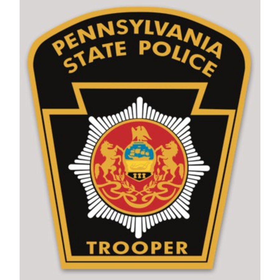 Gold Border Pennsylvania State Police Trooper Logo - Vinyl Sticker at ...