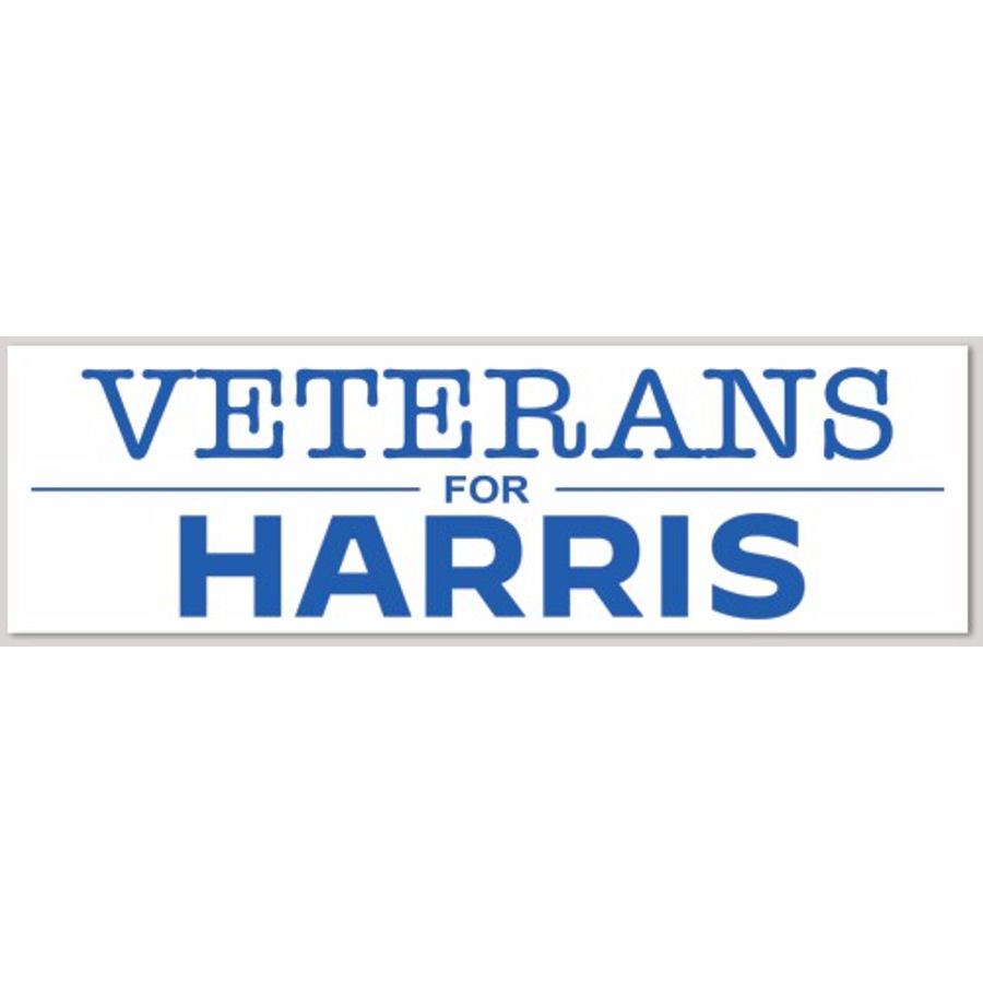 Veterans For Kamala Harris - Bumper Sticker at Sticker Shoppe