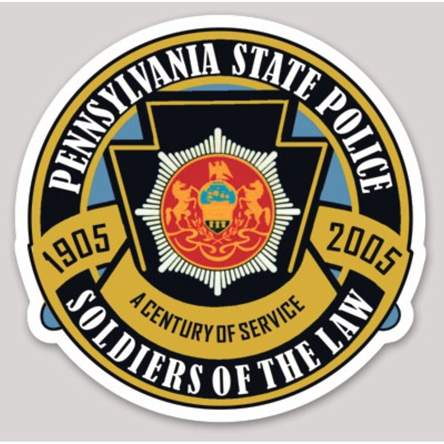 Pennsylvania State Police Soldiers Of The Law 1905-2005 - Vinyl Sticker ...