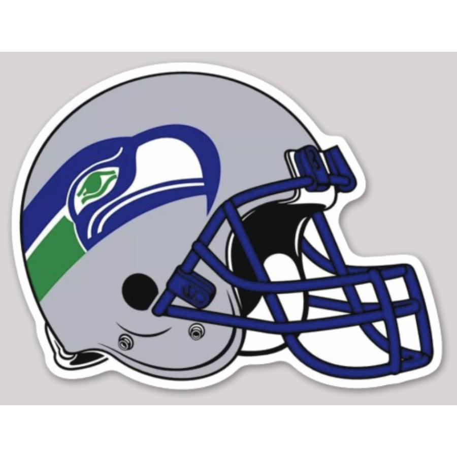 Seattle Seahawks Retro Logo Helmet - Vinyl Sticker at Sticker Shoppe