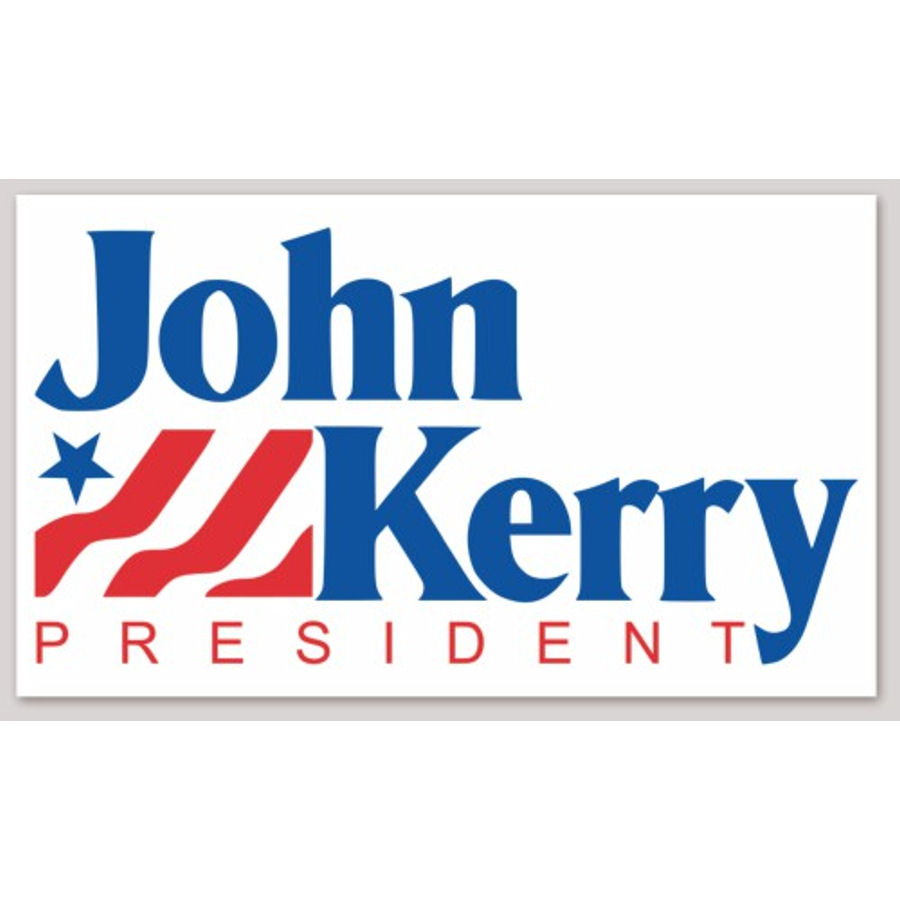 John Kerry Replica 2004 For President Campaign - Vinyl Sticker at ...
