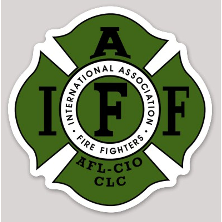 Green & Black Maltese Cross IAFF International Association Firefighters ...