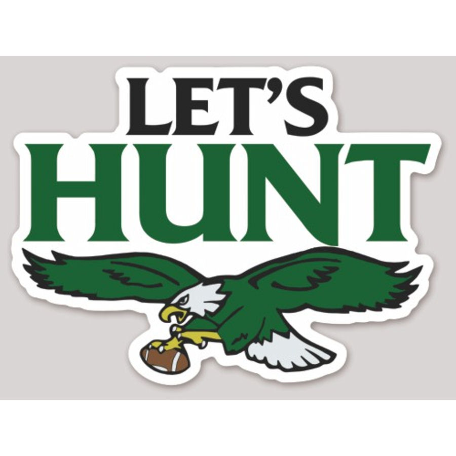 Philadelphia Eagles Lets Hunt Retro Logo - Vinyl Die Cut Sticker at ...