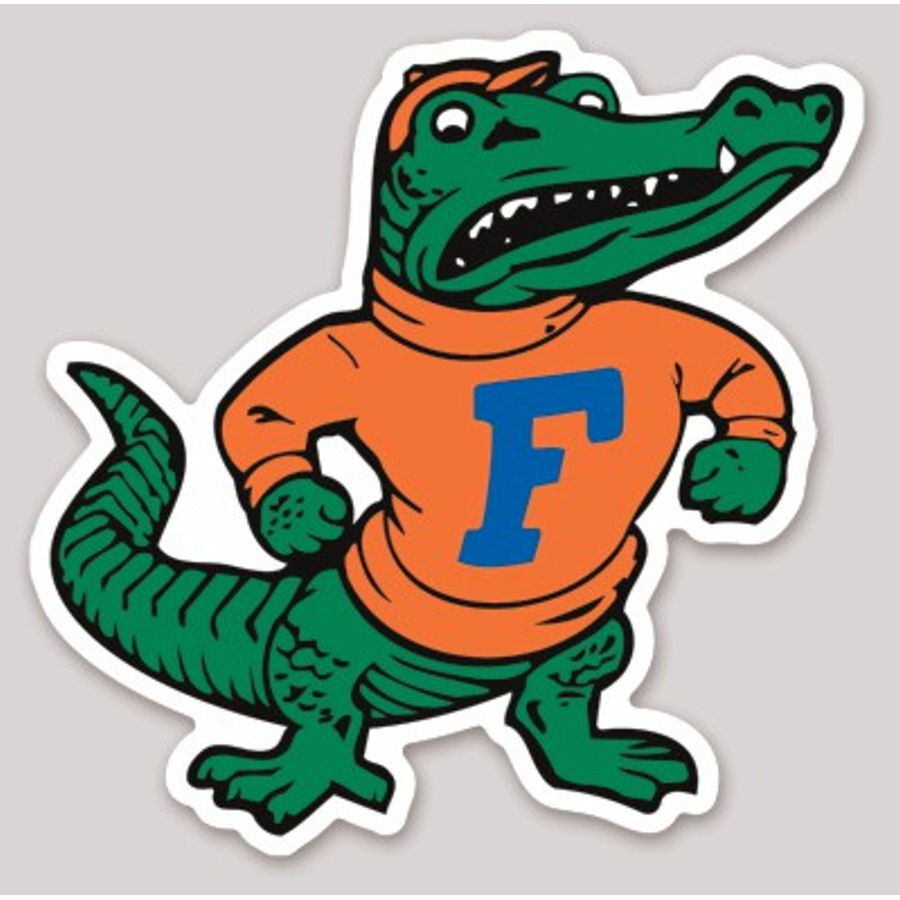 University Of Florida Gators Vintage Retro Albert Logo - Vinyl Sticker ...