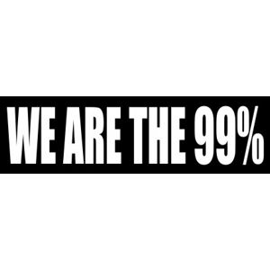 We Are The 99% - Bumper Sticker at Sticker Shoppe