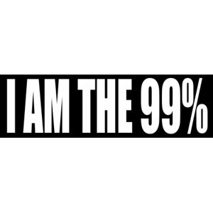 I Am The 99% - Bumper Sticker at Sticker Shoppe