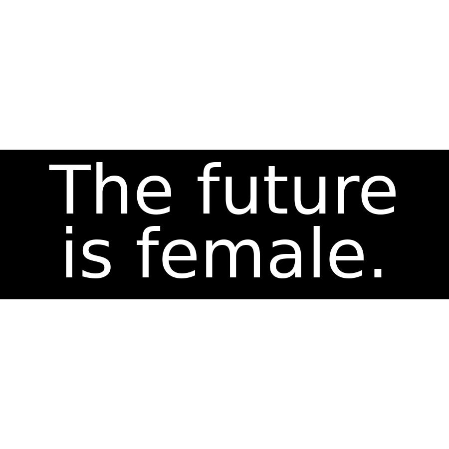 The future is female. - Bumper Sticker at Sticker Shoppe