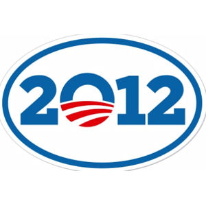 2012 Obama - Oval Sticker at Sticker Shoppe