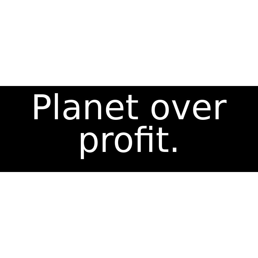 Planet over profit. - Bumper Sticker at Sticker Shoppe