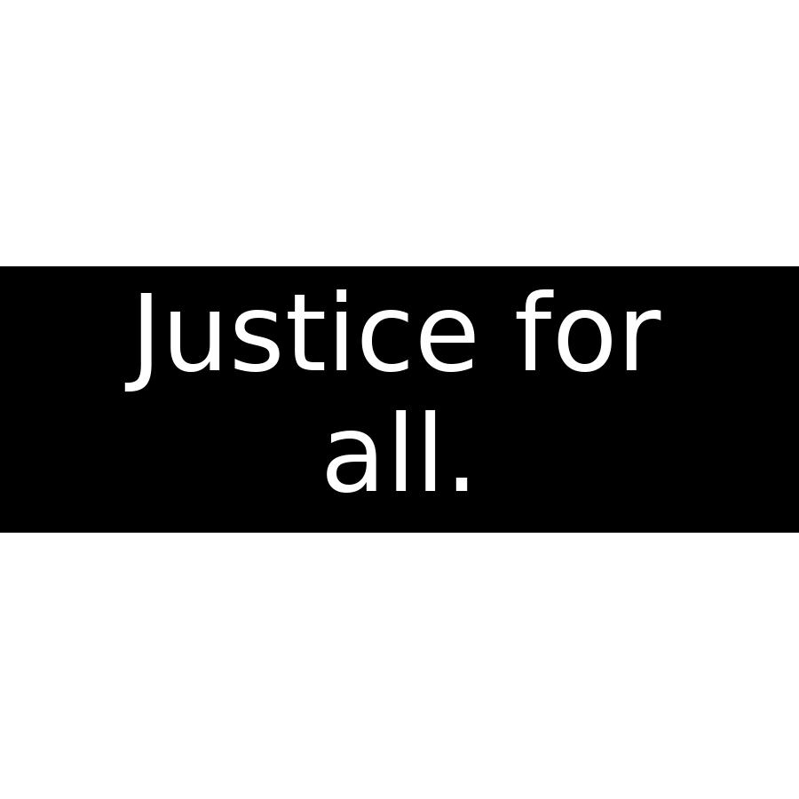 Justice for all. - Bumper Sticker at Sticker Shoppe