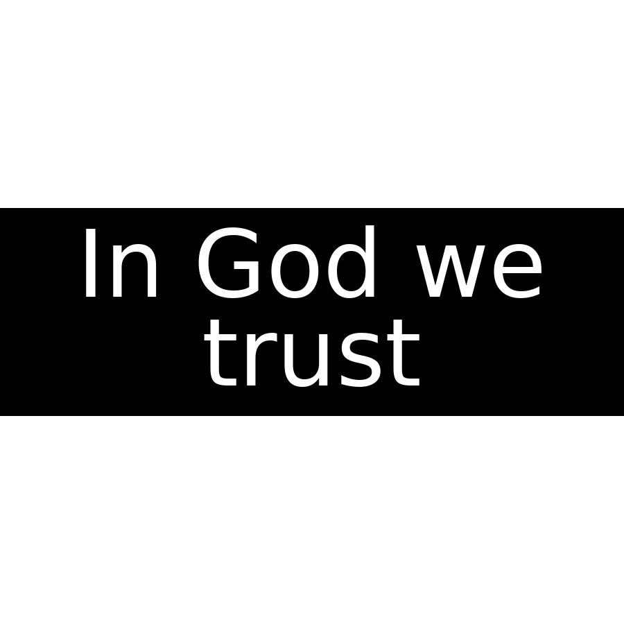 In God we trust - Bumper Sticker at Sticker Shoppe