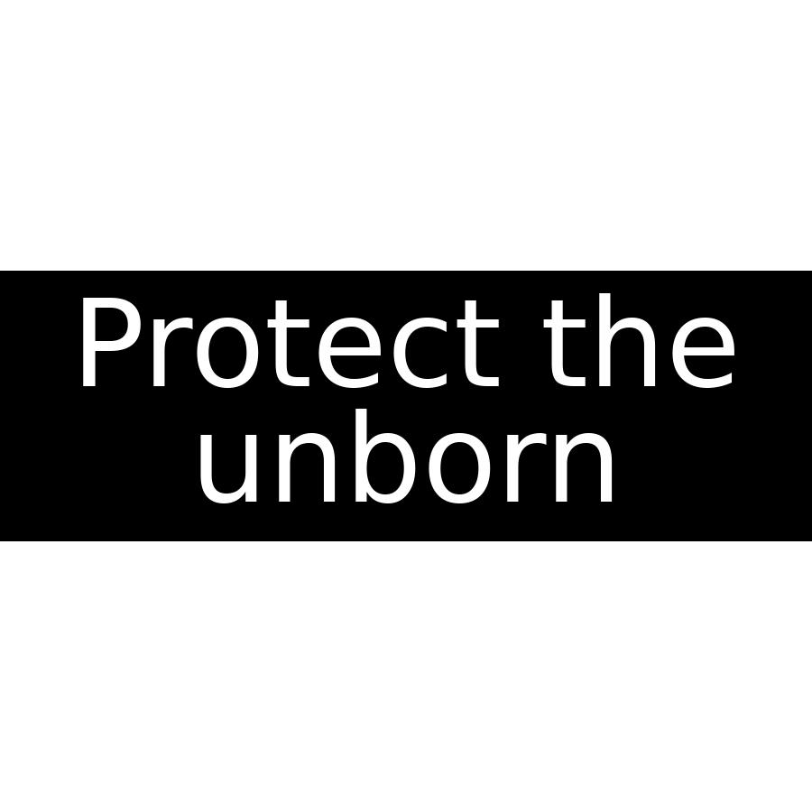 Protect the unborn - Bumper Sticker at Sticker Shoppe