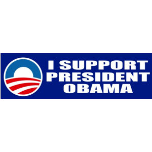 I Support President Obama - Bumper Sticker at Sticker Shoppe