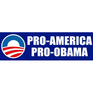 Pro America Pro Obama - Bumper Sticker at Sticker Shoppe