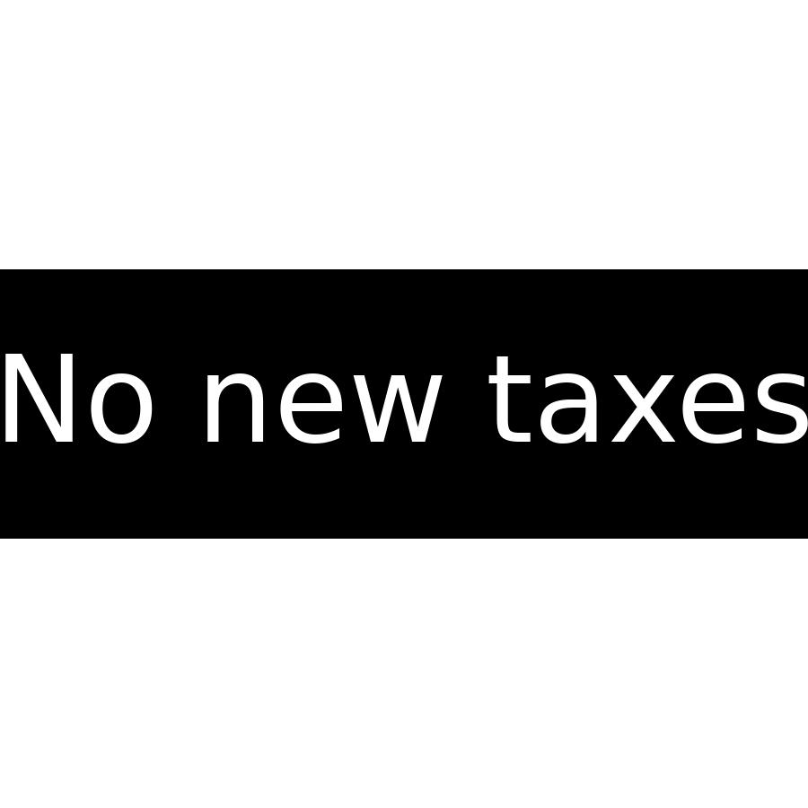 No new taxes - Bumper Sticker at Sticker Shoppe
