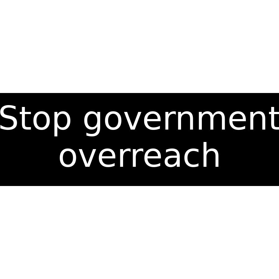 Stop government overreach - Bumper Sticker at Sticker Shoppe