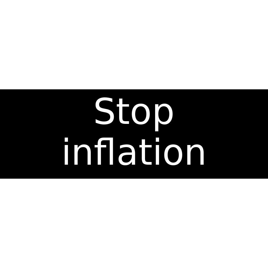 Stop inflation - Bumper Sticker at Sticker Shoppe