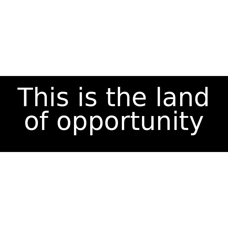 This is the land of opportunity - Bumper Sticker at Sticker Shoppe