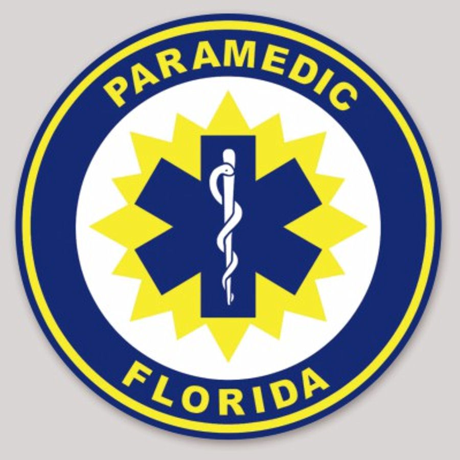 State Of Florida Paramedic - Vinyl Sticker at Sticker Shoppe