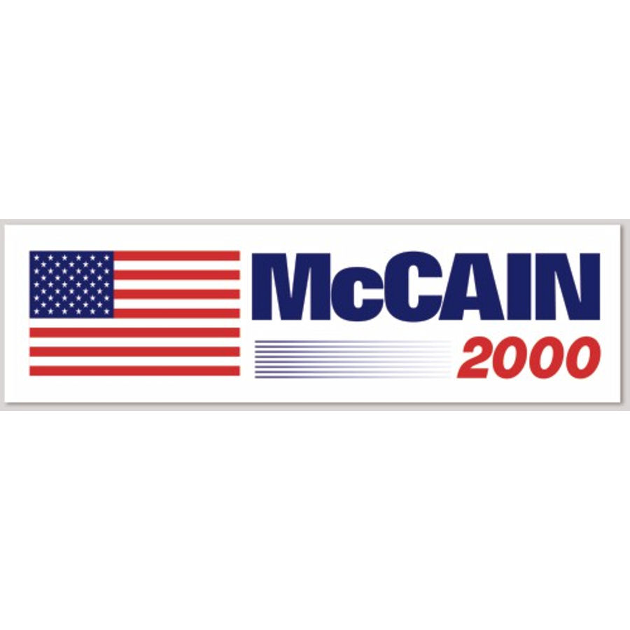 John McCain For President 2000 Replica Campaign - Vinyl Sticker at ...