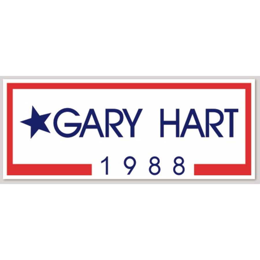 Gary Hart 1988 Presidential Campaign Replica-Bumper Sticker at Sticker ...