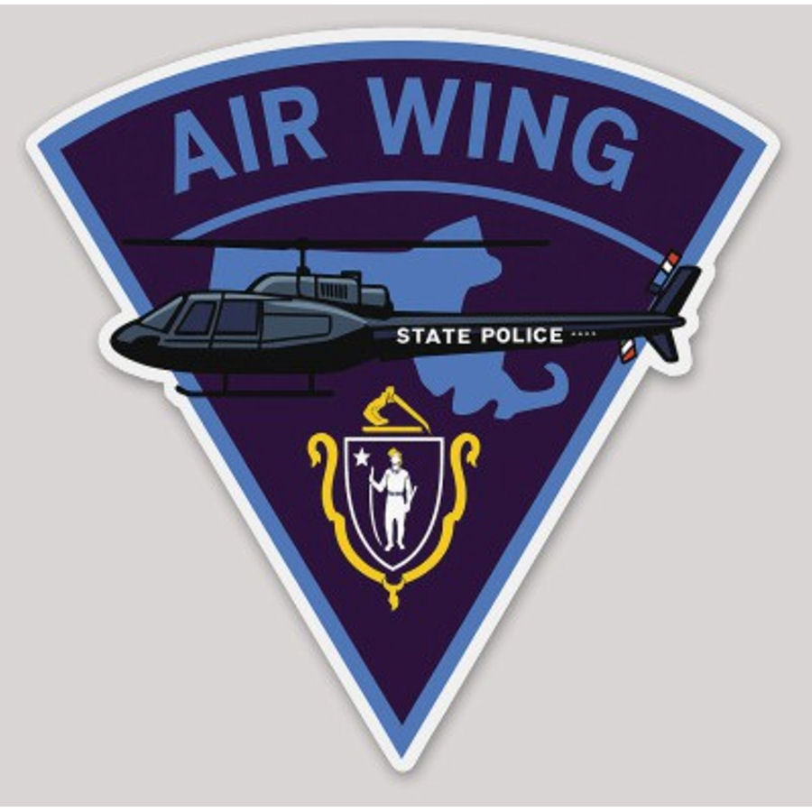 Massachusetts State Police Air Wing Triangle Logo - Vinyl Sticker at ...