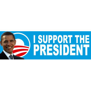 I Support The President Photo - Bumper Sticker at Sticker Shoppe