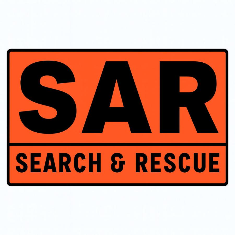 SAR Search & Rescue Orange - Vinyl Sticker at Sticker Shoppe
