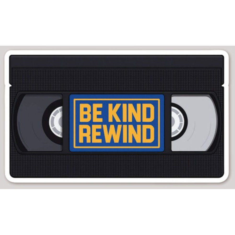Be Kind Rewind Video Tape - Vinyl Sticker at Sticker Shoppe
