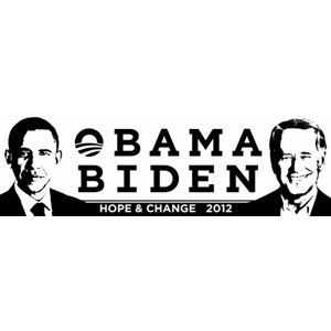 Obama Biden Black & White - Bumper Sticker at Sticker Shoppe