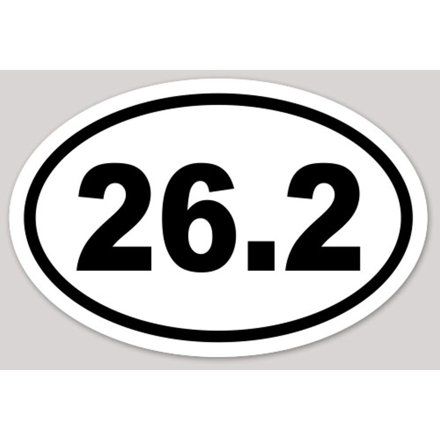 26.2 - Black Oval Sticker at Sticker Shoppe
