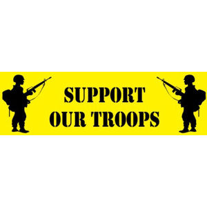 Support Our Troops - Bumper Sticker at Sticker Shoppe