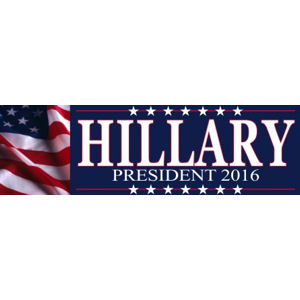 Hillary President 2016 - Bumper Sticker at Sticker Shoppe