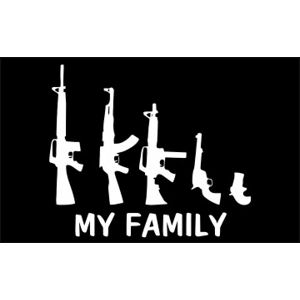 My Family Pro Gun - Sticker at Sticker Shoppe
