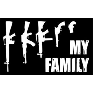 My Family Pro Gun Block Font - Sticker at Sticker Shoppe