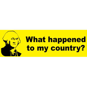 What Happened To My Country - Bumper Sticker at Sticker Shoppe