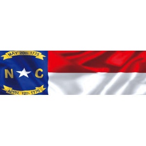 North Carolina Wavy Flag - Bumper Sticker at Sticker Shoppe