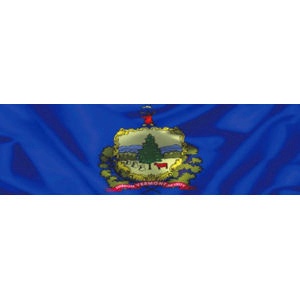 Vermont Wavy Flag - Bumper Sticker at Sticker Shoppe