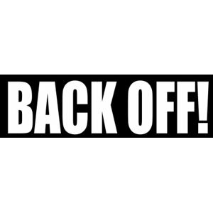 Back Off - Bumper Sticker at Sticker Shoppe
