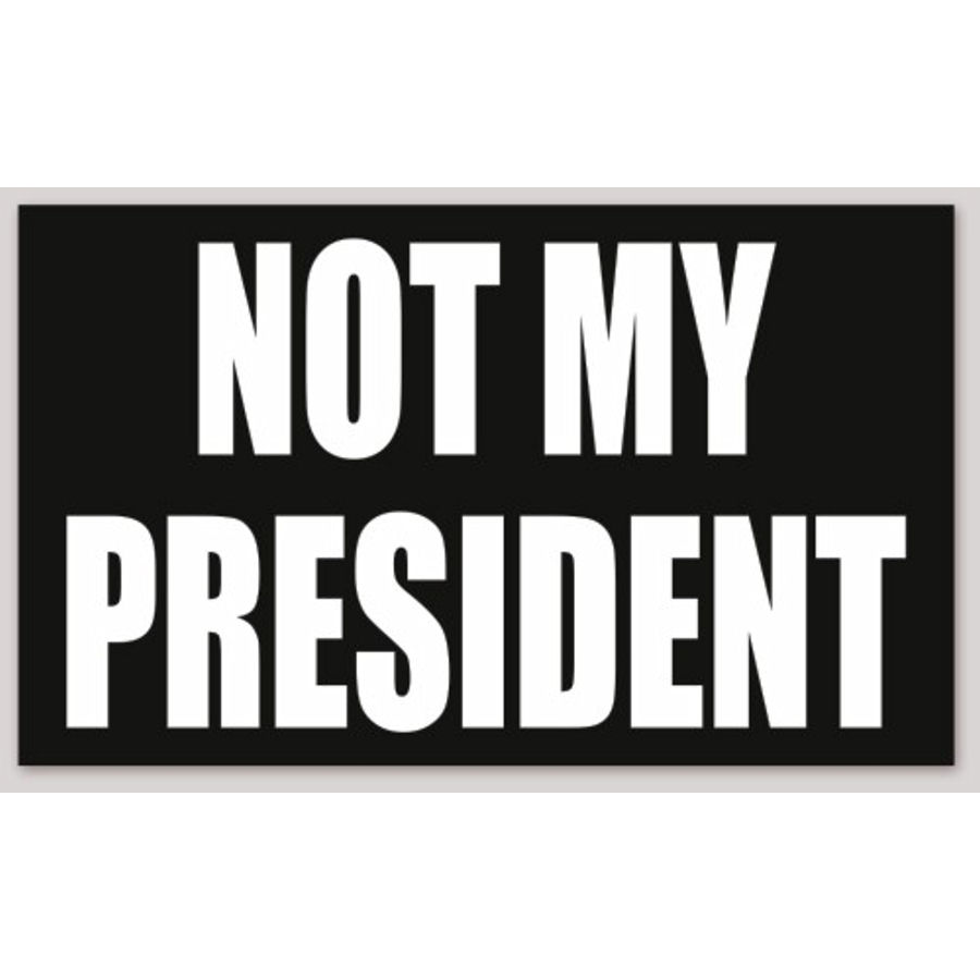 Not My President - Rectangle Sticker at Sticker Shoppe