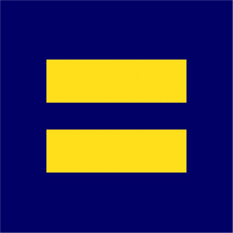 Marriage Equality Equal Rights - Blue Square Sticker at Sticker Shoppe
