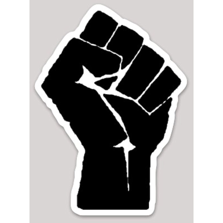 Black Lives Matter Raised Fist - Vinyl Sticker at Sticker Shoppe