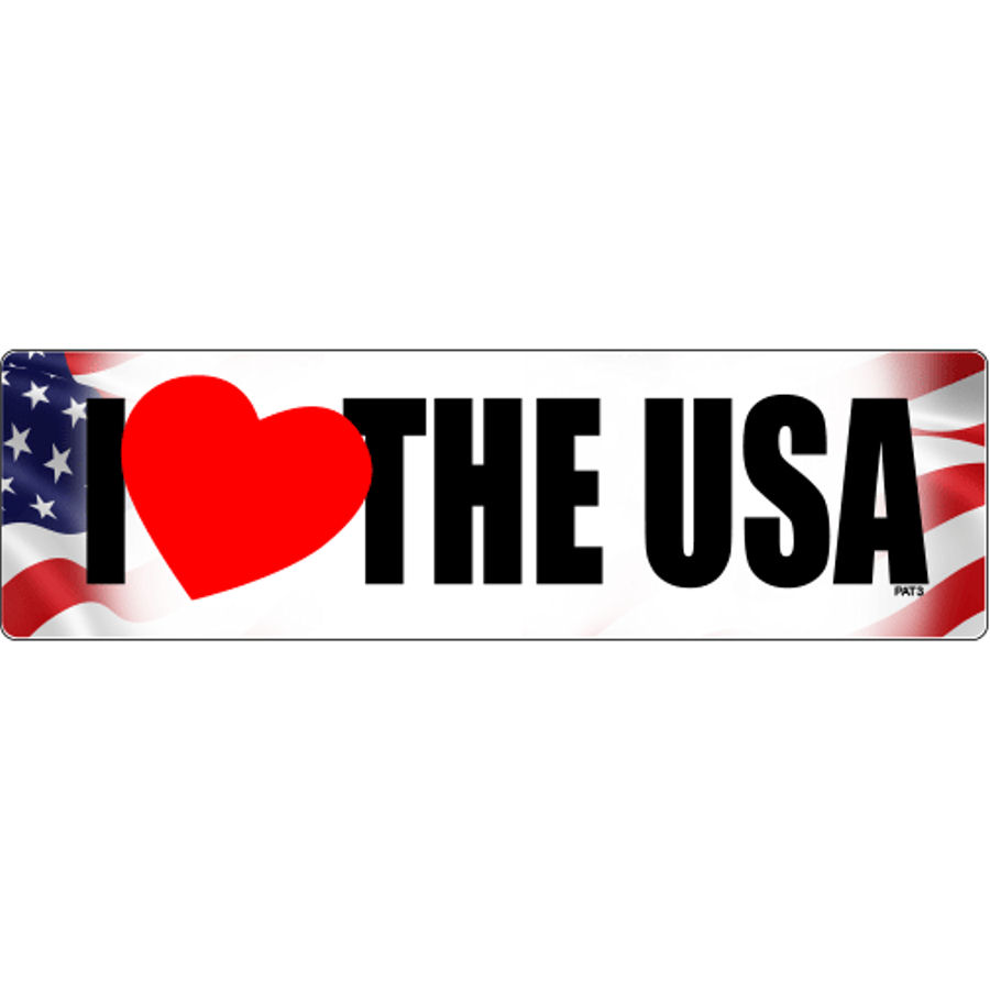 I Love The United States Of America USA - Bumper Sticker at Sticker Shoppe