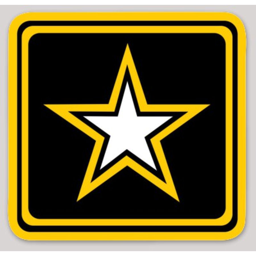 United States Army Black & Gold Star - Vinyl Sticker at Sticker Shoppe