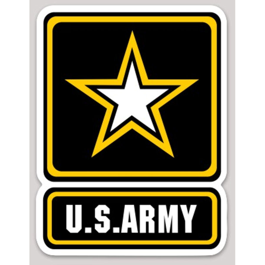 United States Army Black & Gold Logo - Vinyl Sticker at Sticker Shoppe