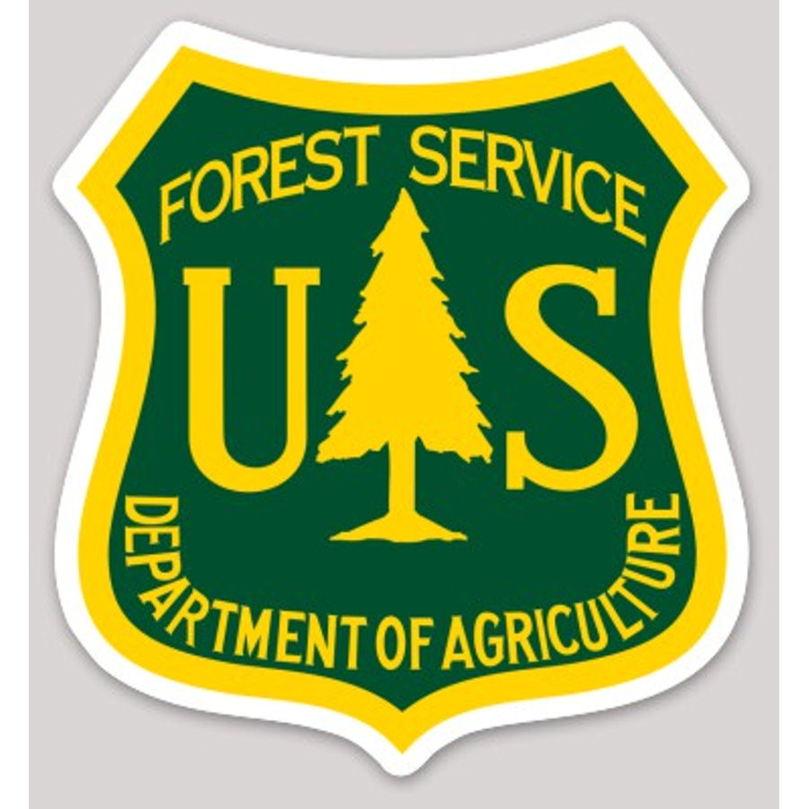 United States Forest Service Green Badge Shield - Vinyl Sticker at ...